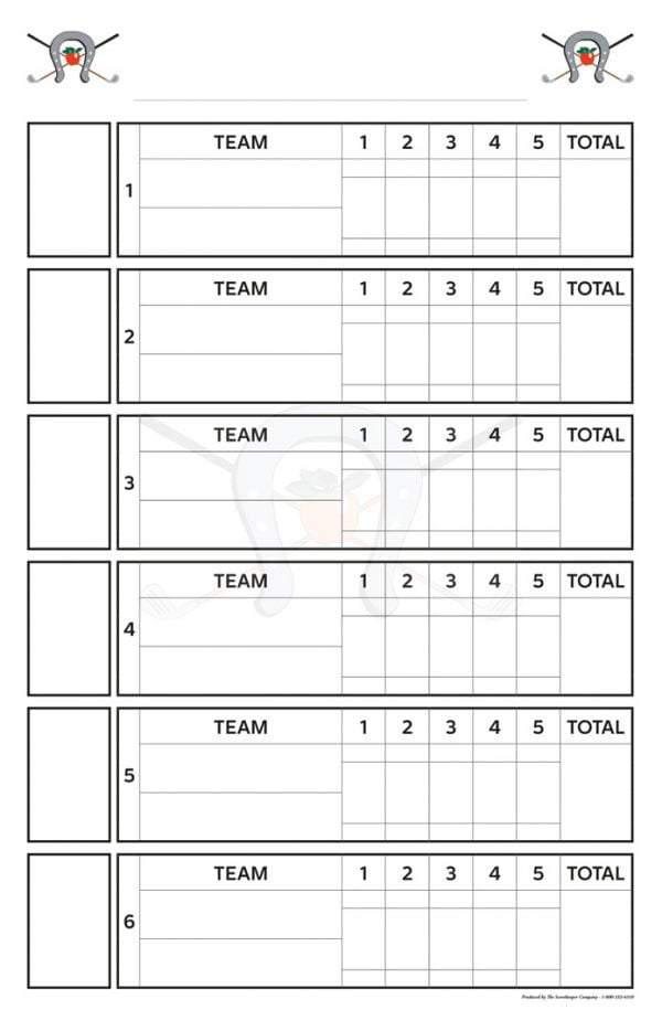Golf Score Sheet – Member Guest – Horseshoe Bay Golf Club