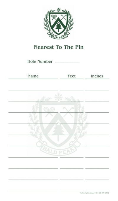 Proximity cards replacements: closest to the pin, longest drive ...