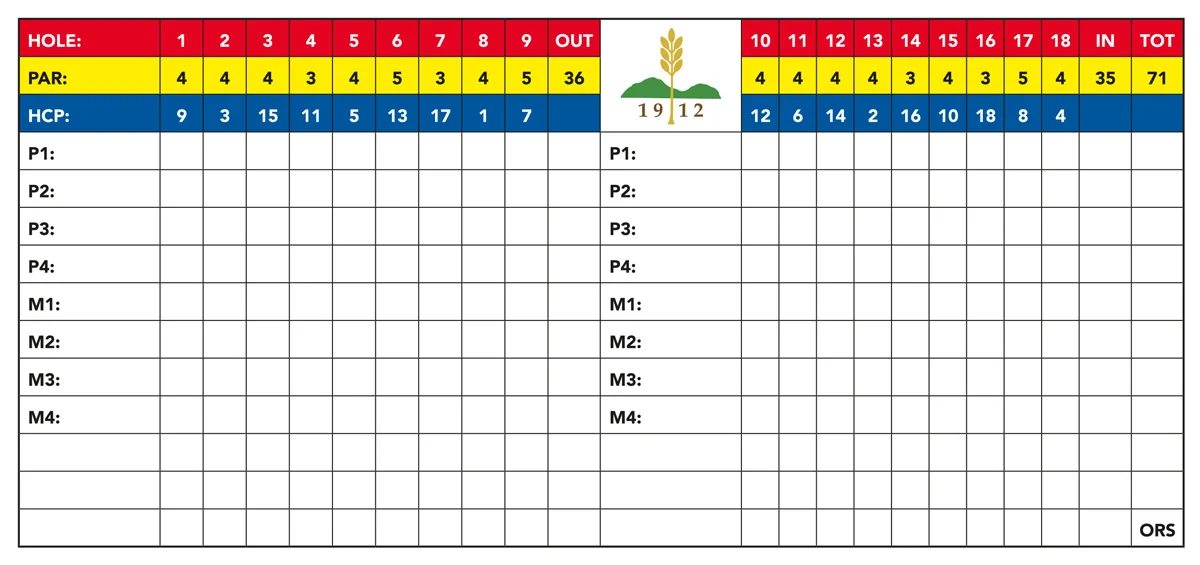 Golf scorecards, custom golf score cards design & printing