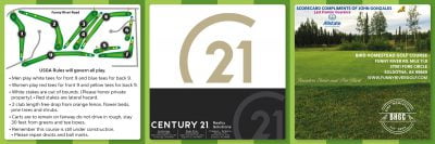 Golf scorecards, custom golf score cards design & printing