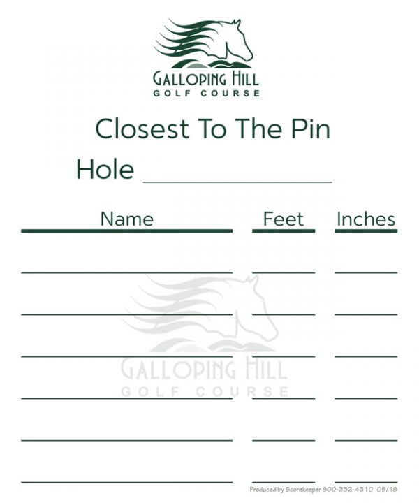 Closest to the pin - The Scorekeeper Company