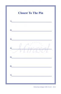 Proximity cards replacements: closest to the pin, longest drive ...