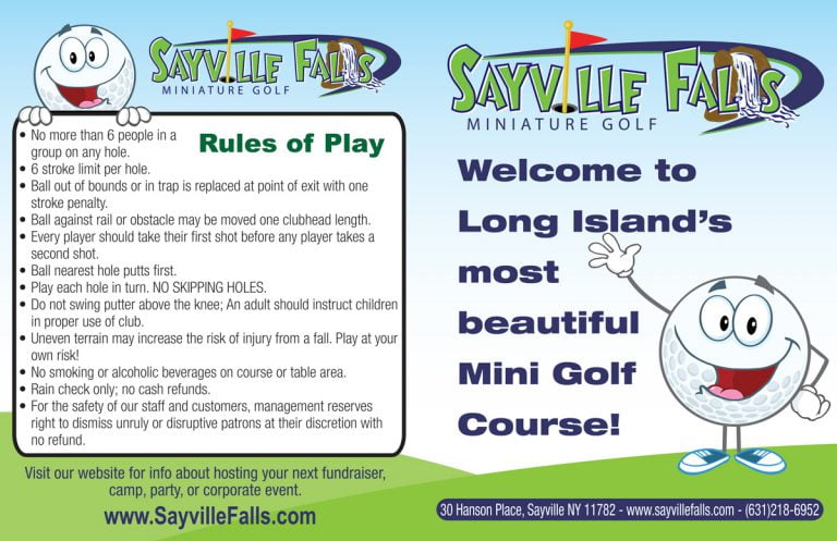 Mini Golf Scorecards - The Scorekeeper Company