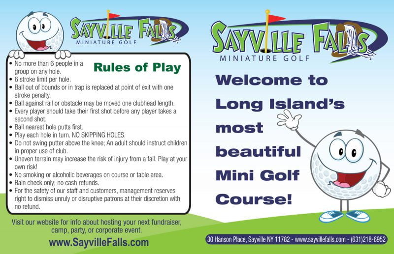 Mini Golf Scorecards - The Scorekeeper Company