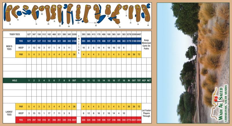 Trifold scorecards - Custom golf scorecards